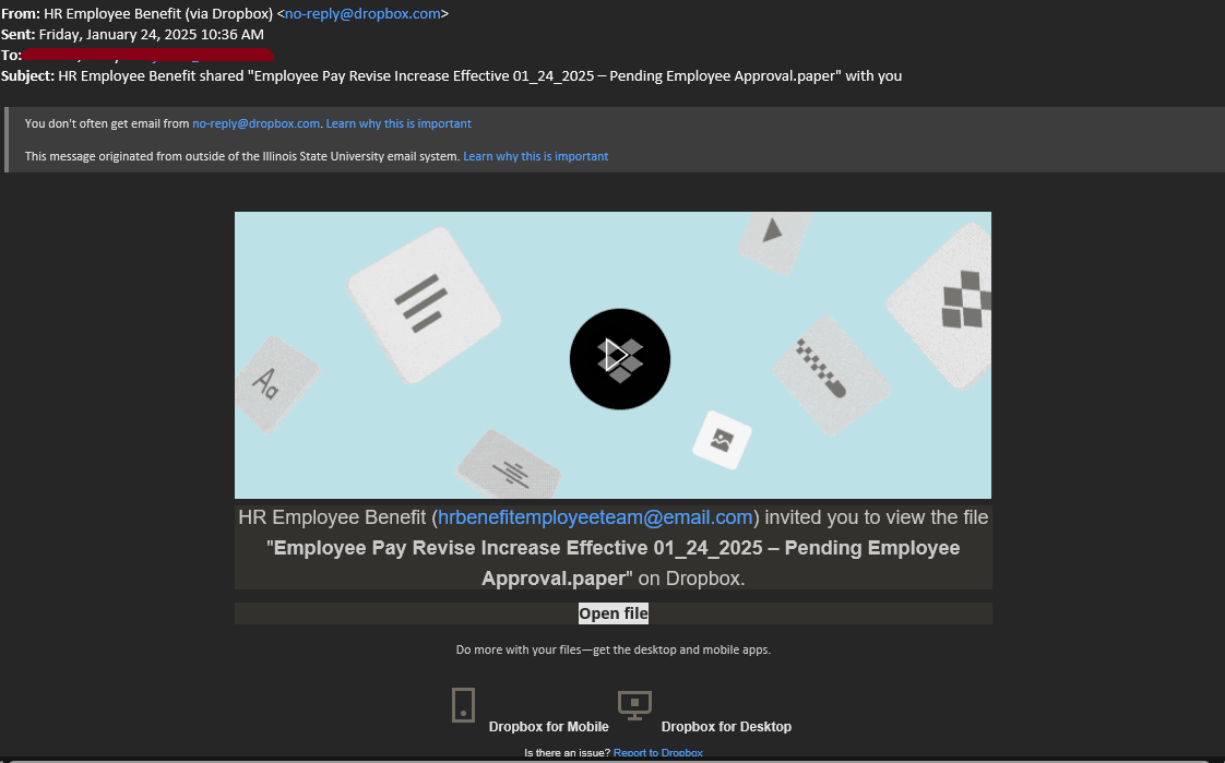 Dropbox Spoof | Help - Illinois State