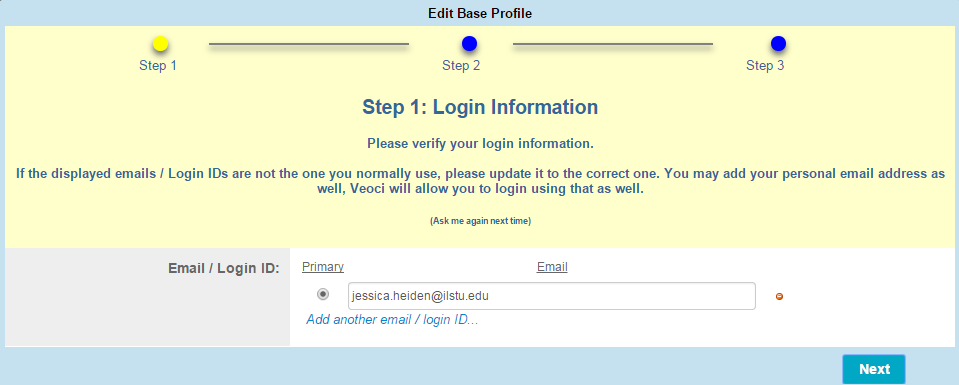 Veoci Account Setup | Help - Illinois State