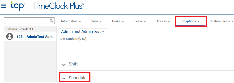 TimeClock Plus - Disabling Schedule Enforcement | Help - Illinois State